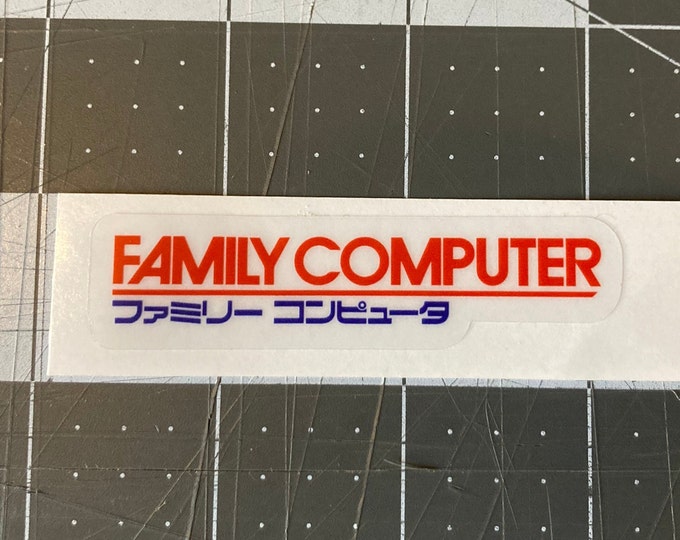 Family Computer Nintendo Famicom Vinyl Die-cut Sticker NES Japan 8-bit ...