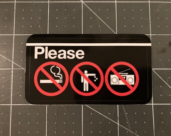 Nyc Subway Sticker - Etsy