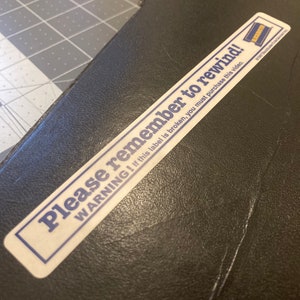 Please Remember to Rewind - Blockbuster Video Rental VHS - Vinyl Die ...