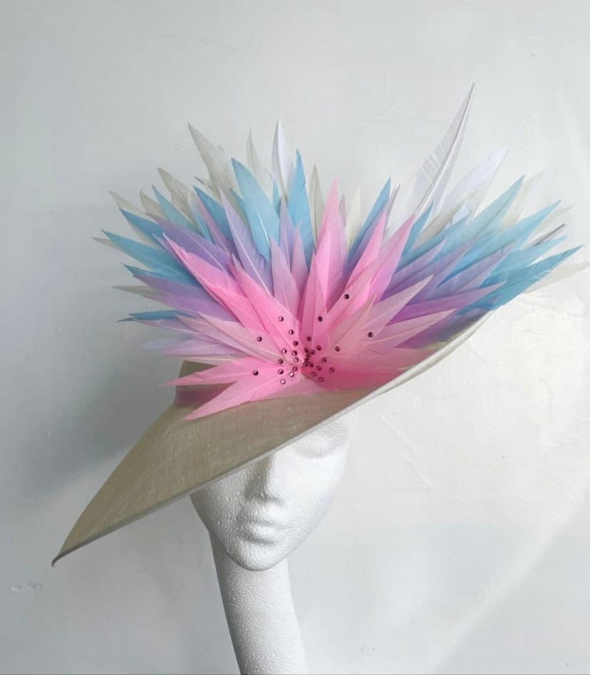 Stunning Winged Design Saucer Hat - Etsy