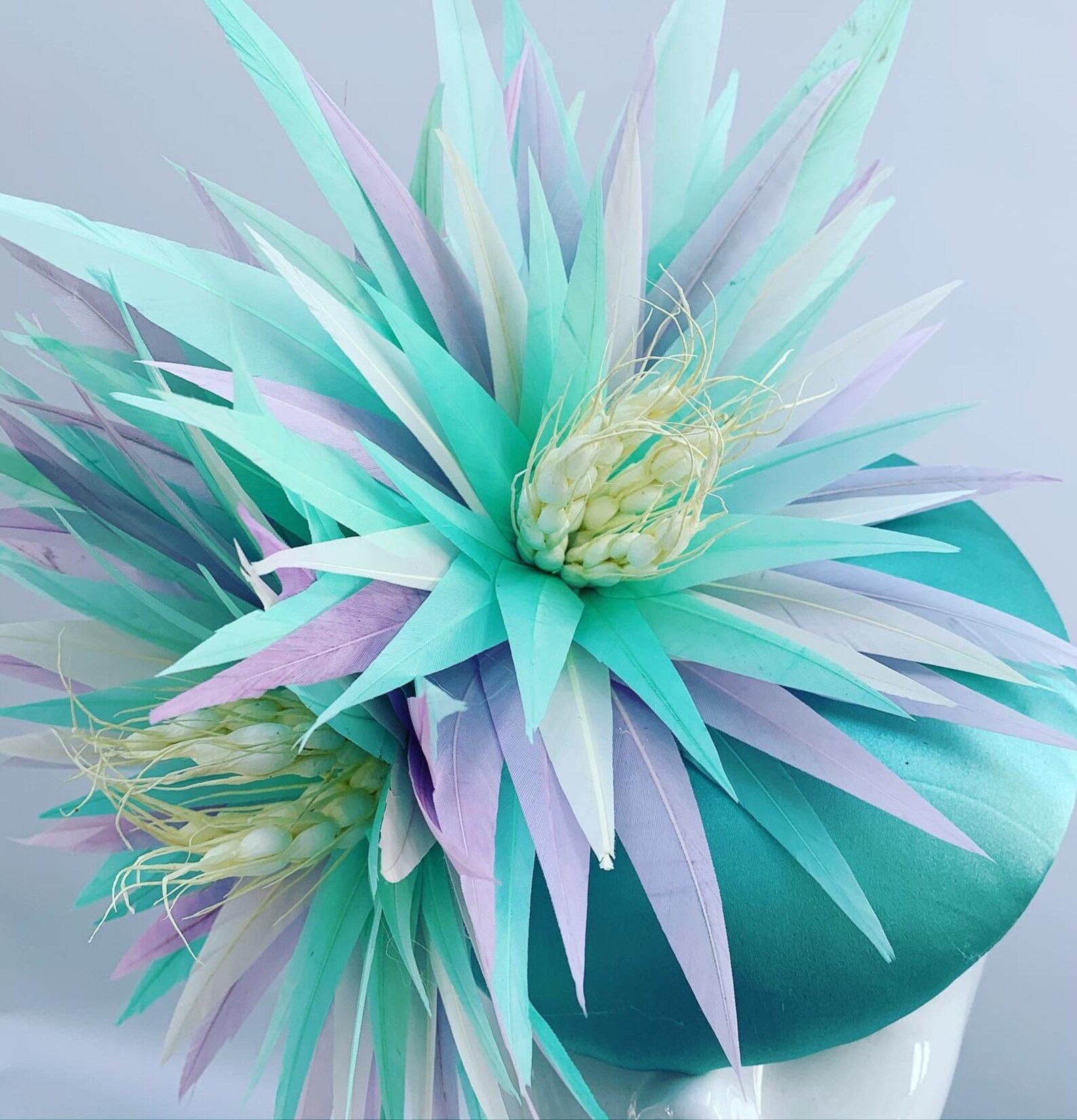 Stunning Silk Feather Flower Piece Made in Silk - Etsy