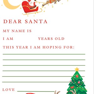 Dear Santa Letter for Children, Christmas Santa Letter - Etsy