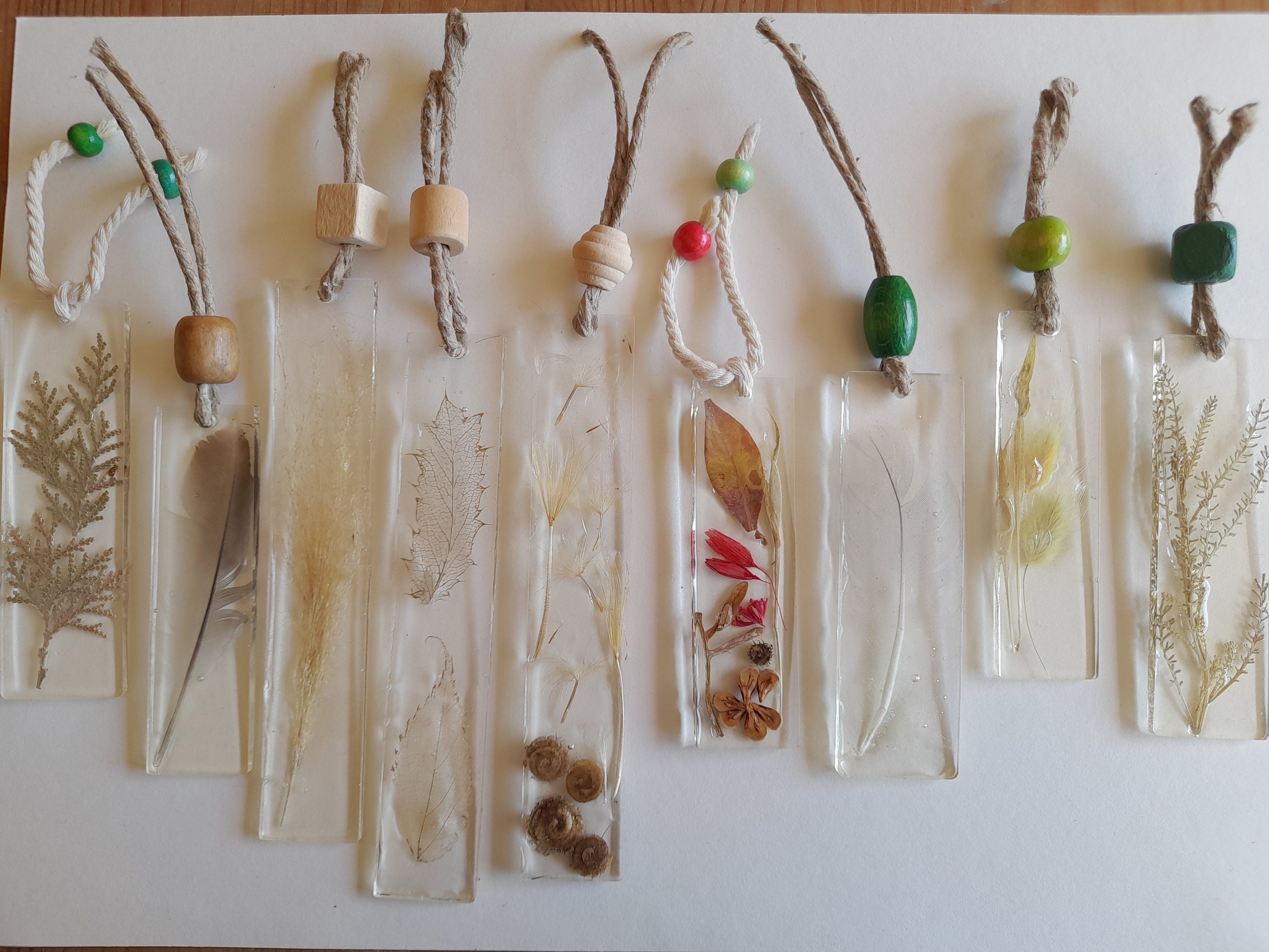 Gift Idea, Nature Bookmark, Resin Bookmark, Transparent Bookmark ...