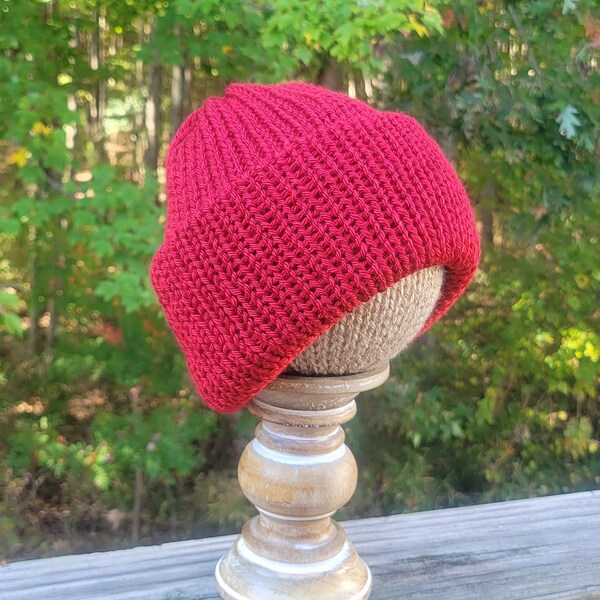 Red Knit Hat - Etsy
