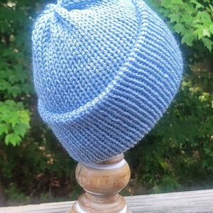 Handmade Knit Light Blue With Burgundy, Black, Gold, Light Brown, Red ...