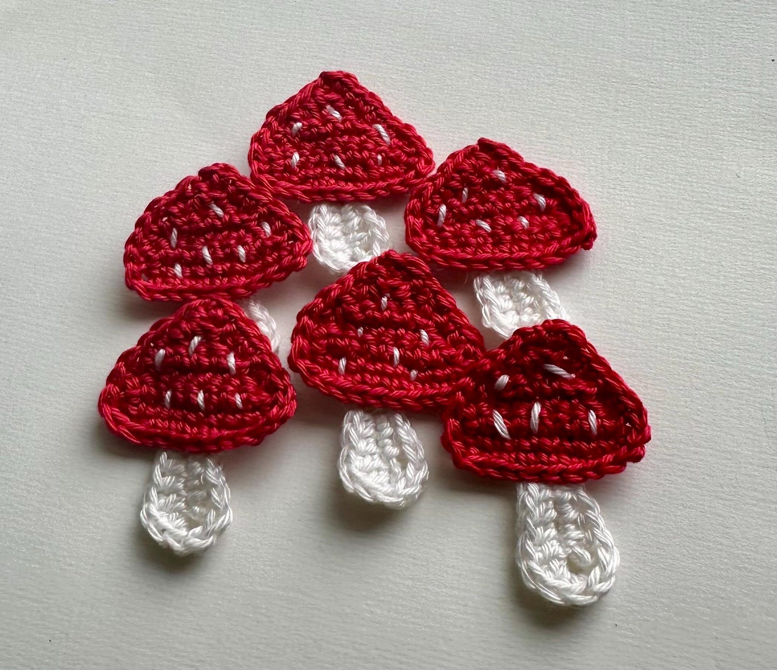 Crochet Mushroom or Toadstool Applique of 6pcs - 1.5 Inch - Etsy