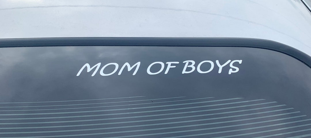 Mom of Boys Vinyl Car Decal - Etsy