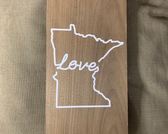 Minnesota Outline home Vinyl Sticker 5 X 4 - Etsy