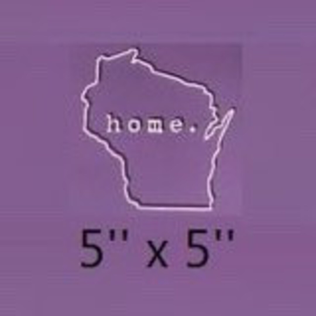 Wisconsin home Vinyl Sticker - Etsy
