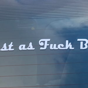 Fast as F Boi Vinyl Sticker Decal - Etsy