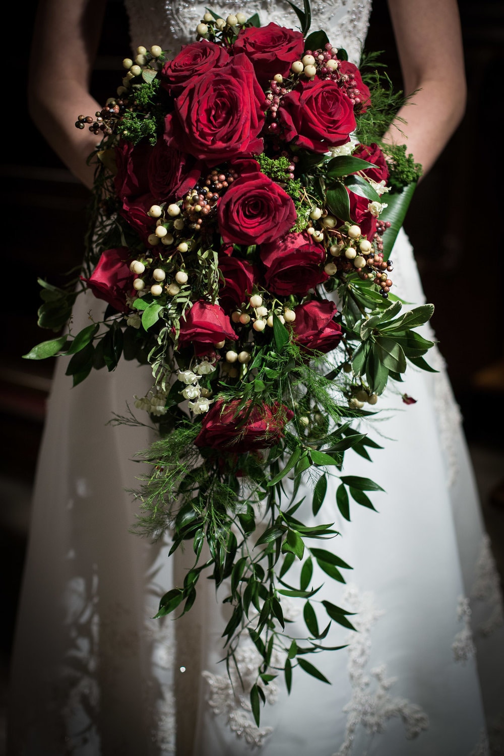 Cascading Red Rose Bouquet