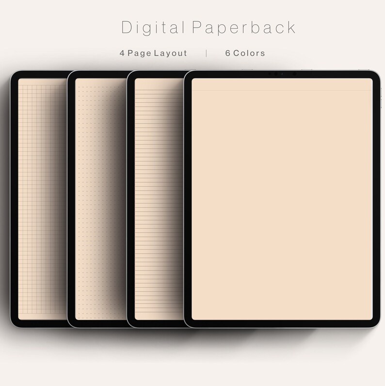 Warm Shade Minimal iPad Digital Notebook | Notebook | Journal | Notes ...
