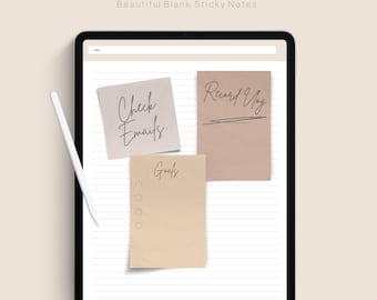Digital Sticky Notes, Neutral Tones, Instant Digital Download ...