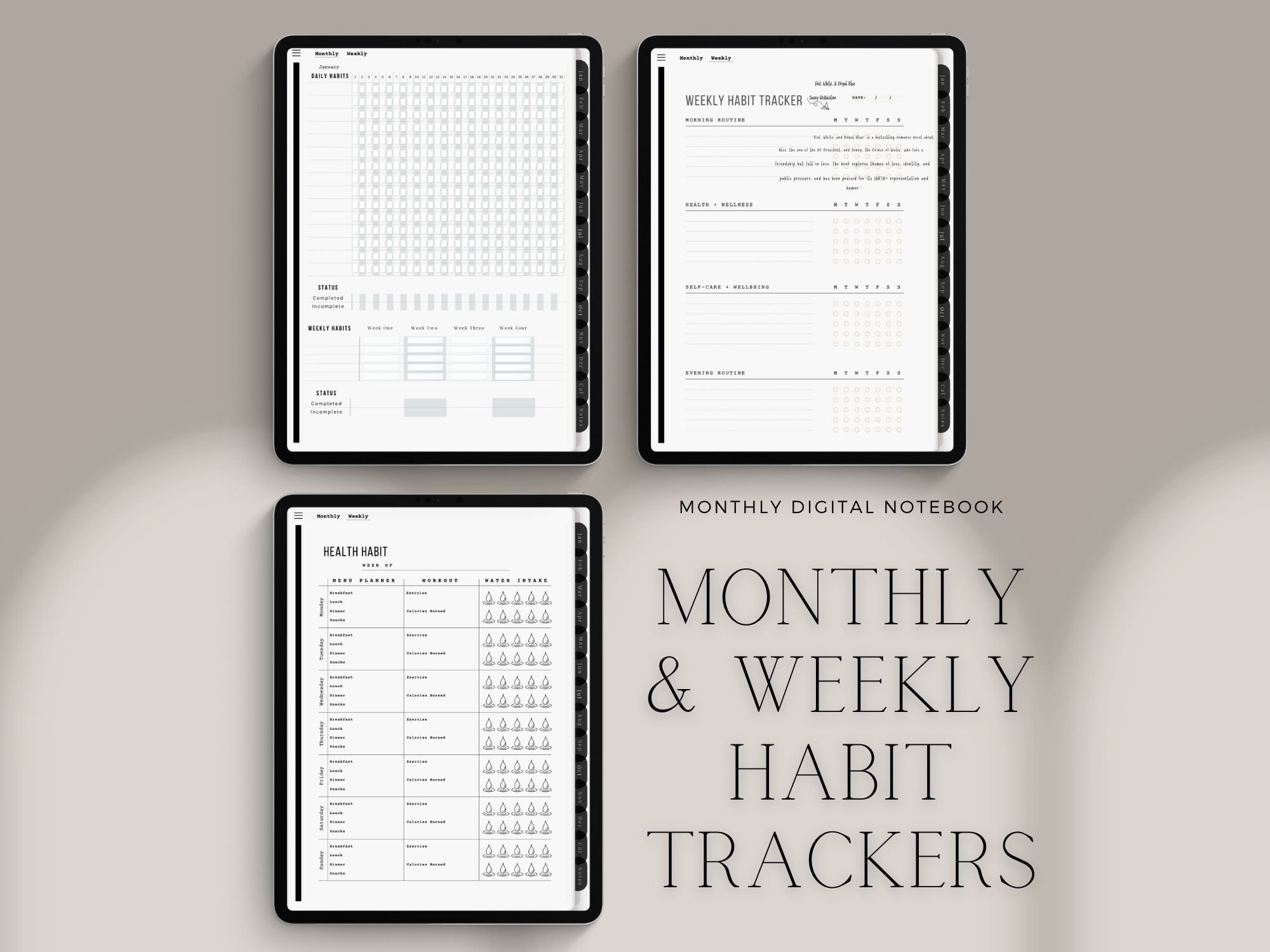 Simple Minimalist Digital Notebook Goodnotes Aesthetic - Etsy