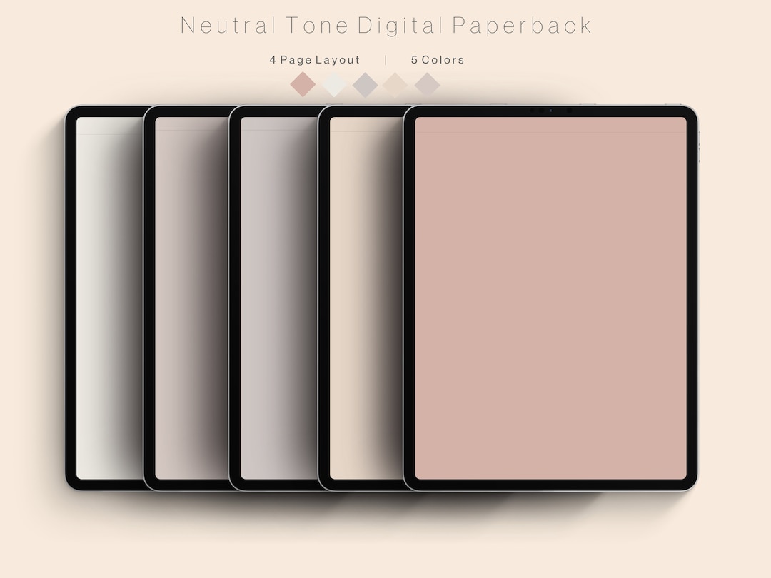 Neutral Minimal Realistic iPad Digital Notebook | Notebook | Journal ...