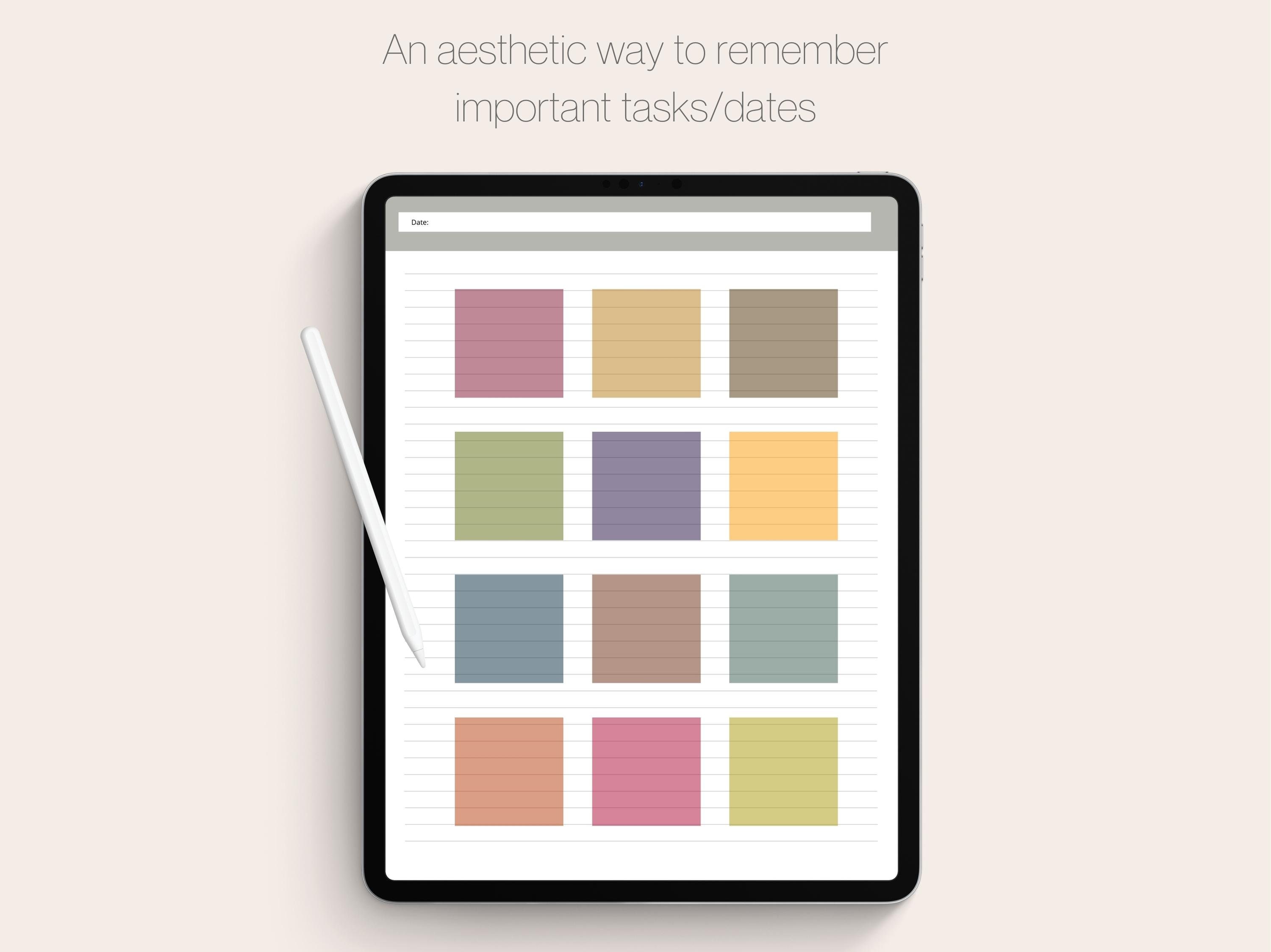 Fall Aesthetic Transparent Digital Sticky Notes, Neutral Tones, Instant ...