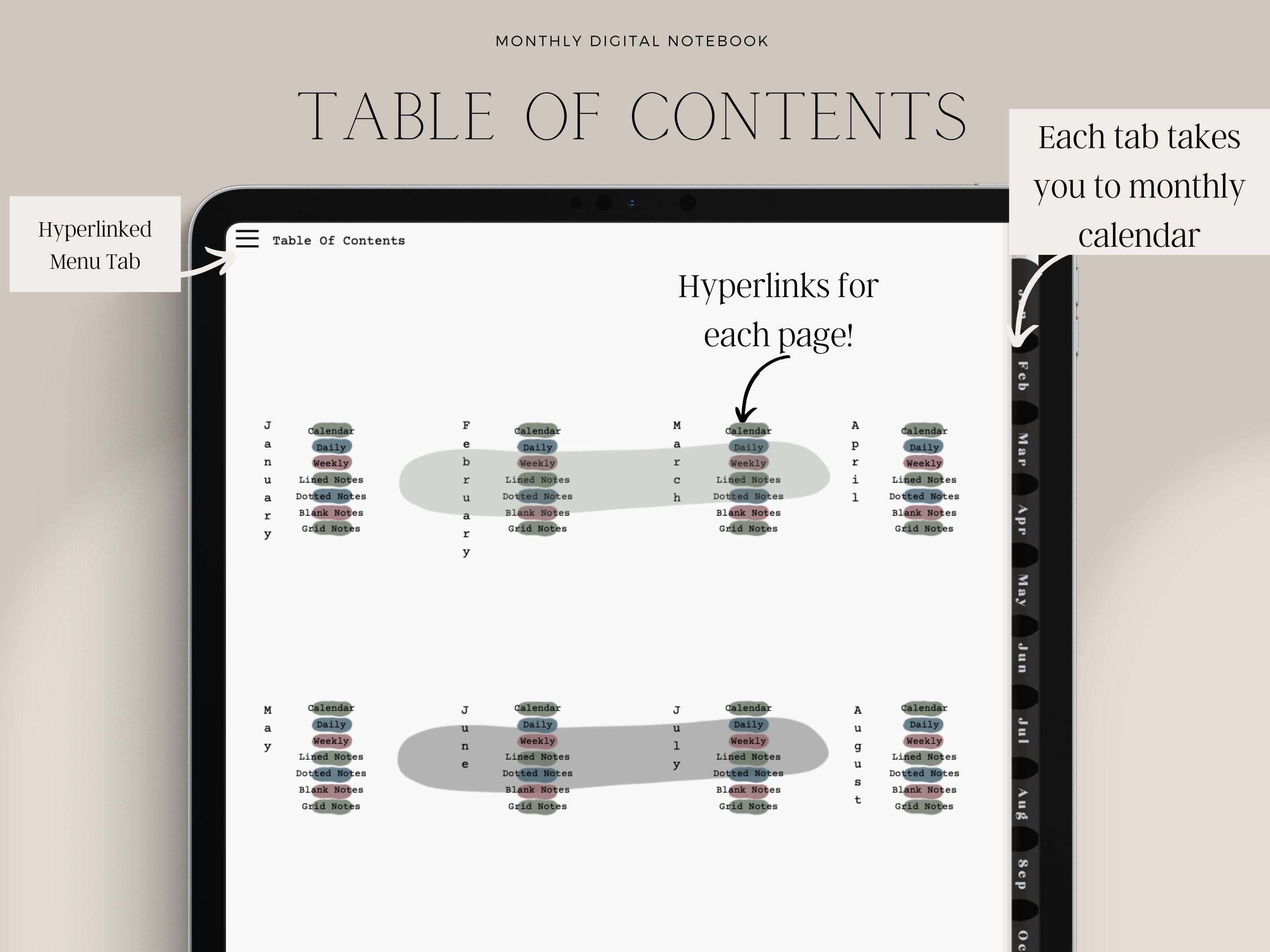 Simple Minimalist Digital Notebook Goodnotes Aesthetic - Etsy