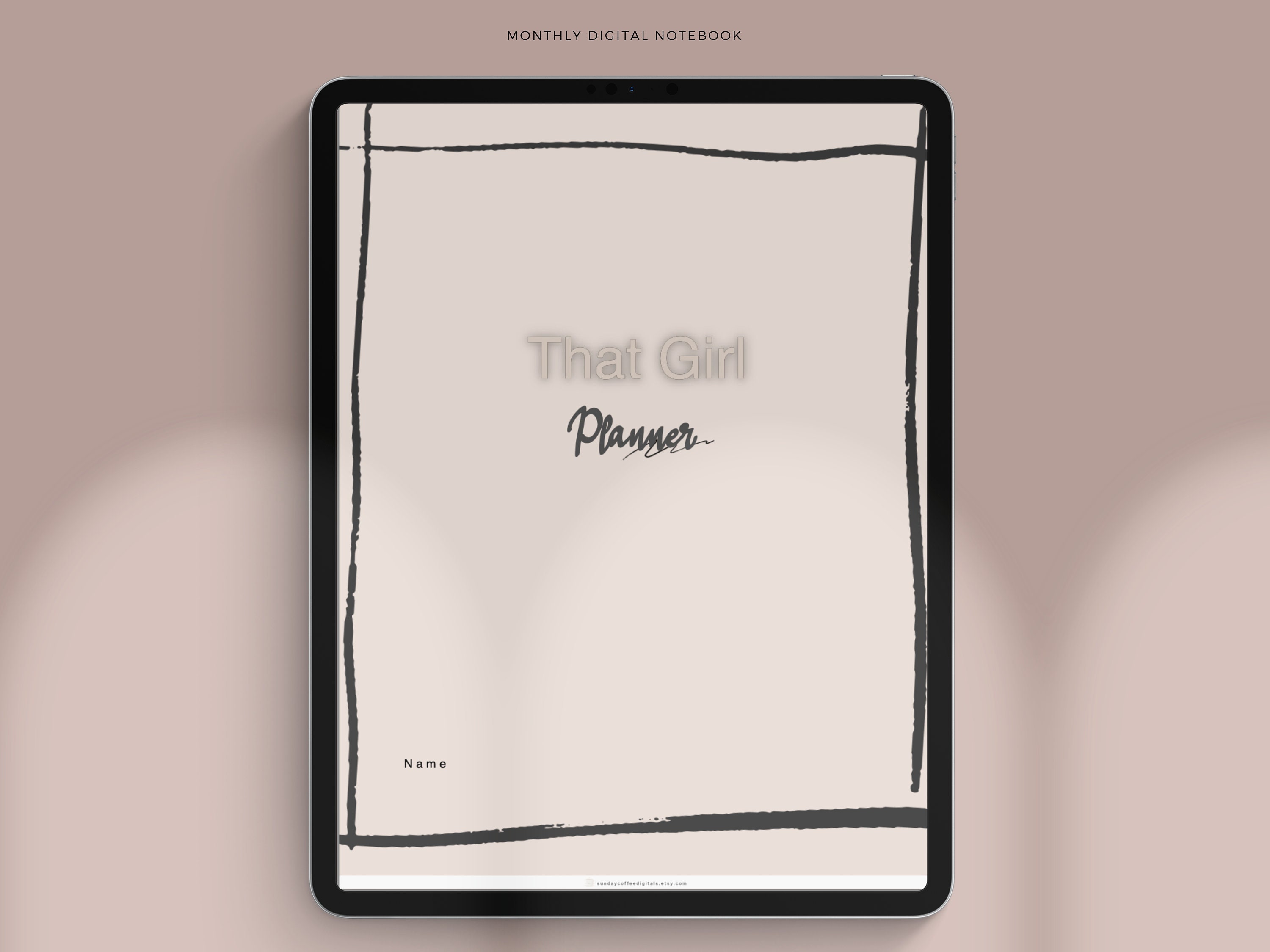 That Girl Aesthetic Digital Planner Simple Minimalist Digital Notebook ...