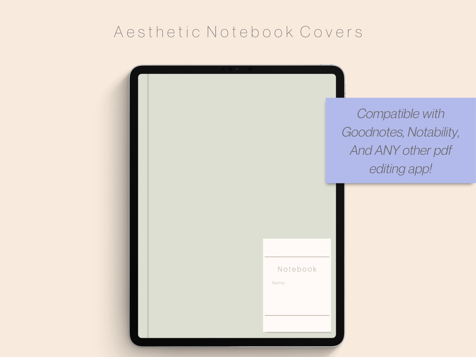 Pastel Digital Notebook Covers, Goodnotes, Notability, Notes Covers ...