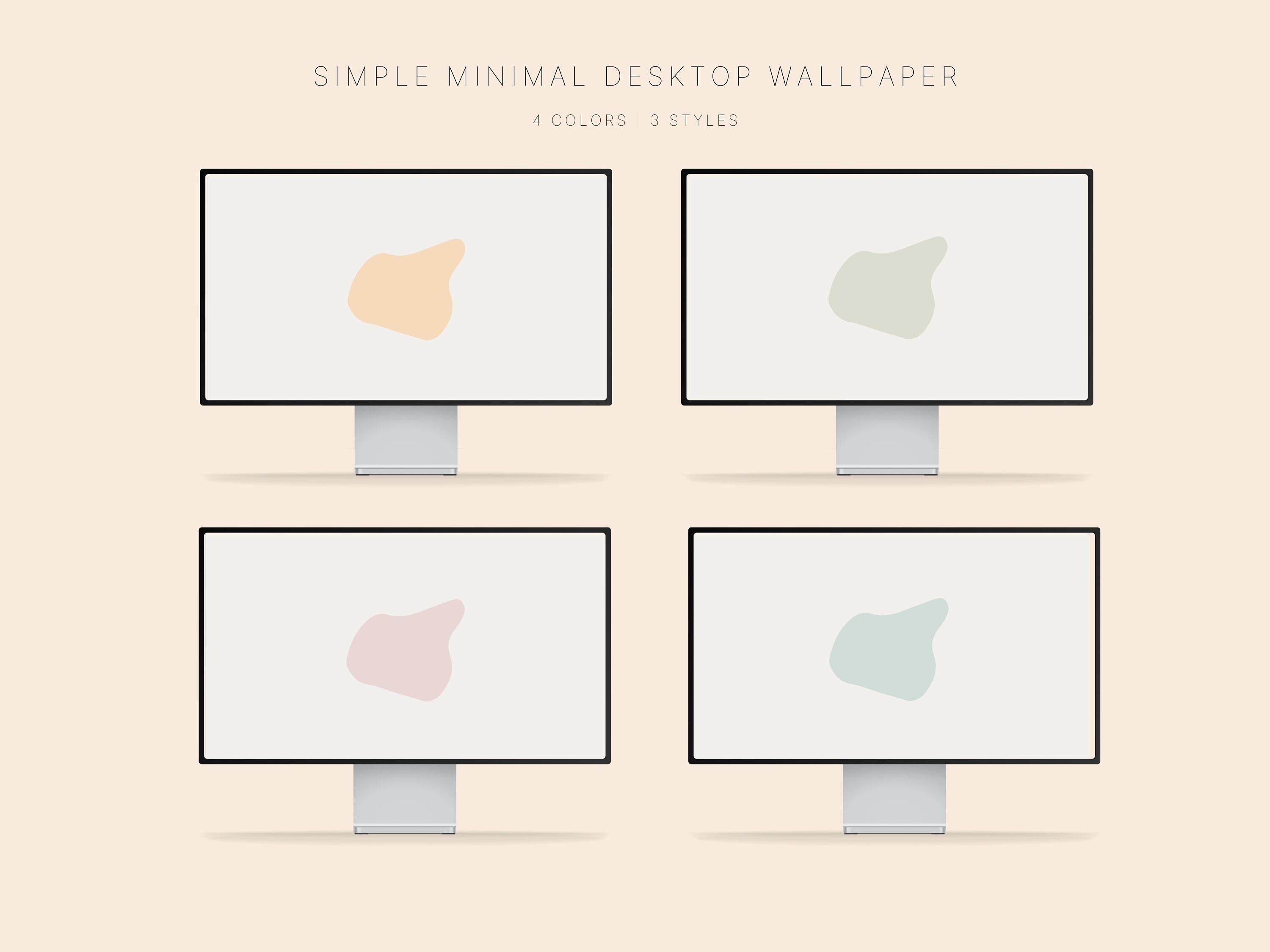 Pastel Neutral Aesthetic Desktop Wallpapers | Minimalist Wallpapers ...