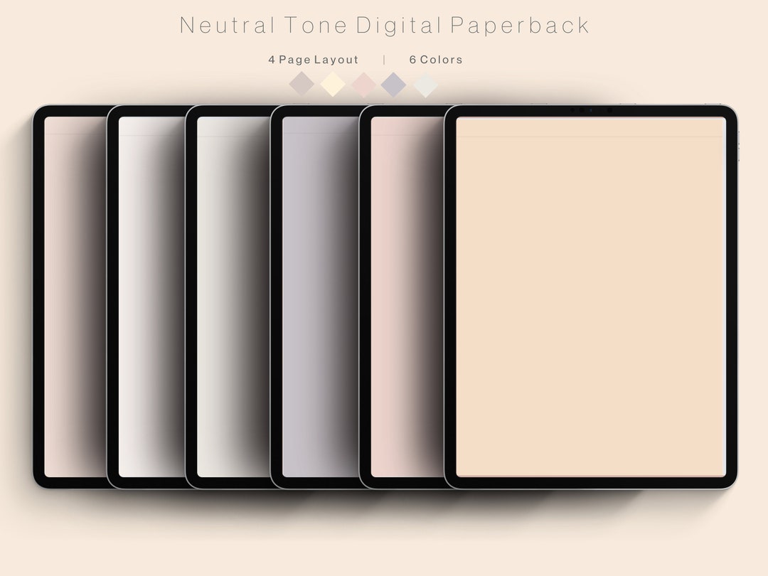 Warm Shade Minimal iPad Digital Notebook | Notebook | Journal | Notes ...