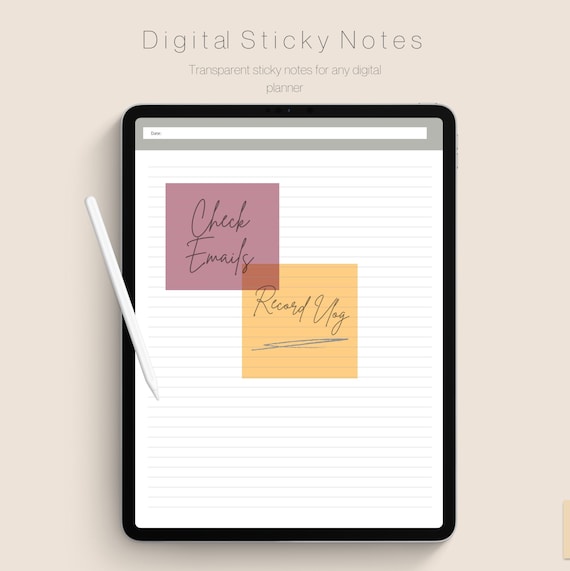 Fall Aesthetic Transparent Digital Sticky Notes Neutral - Etsy