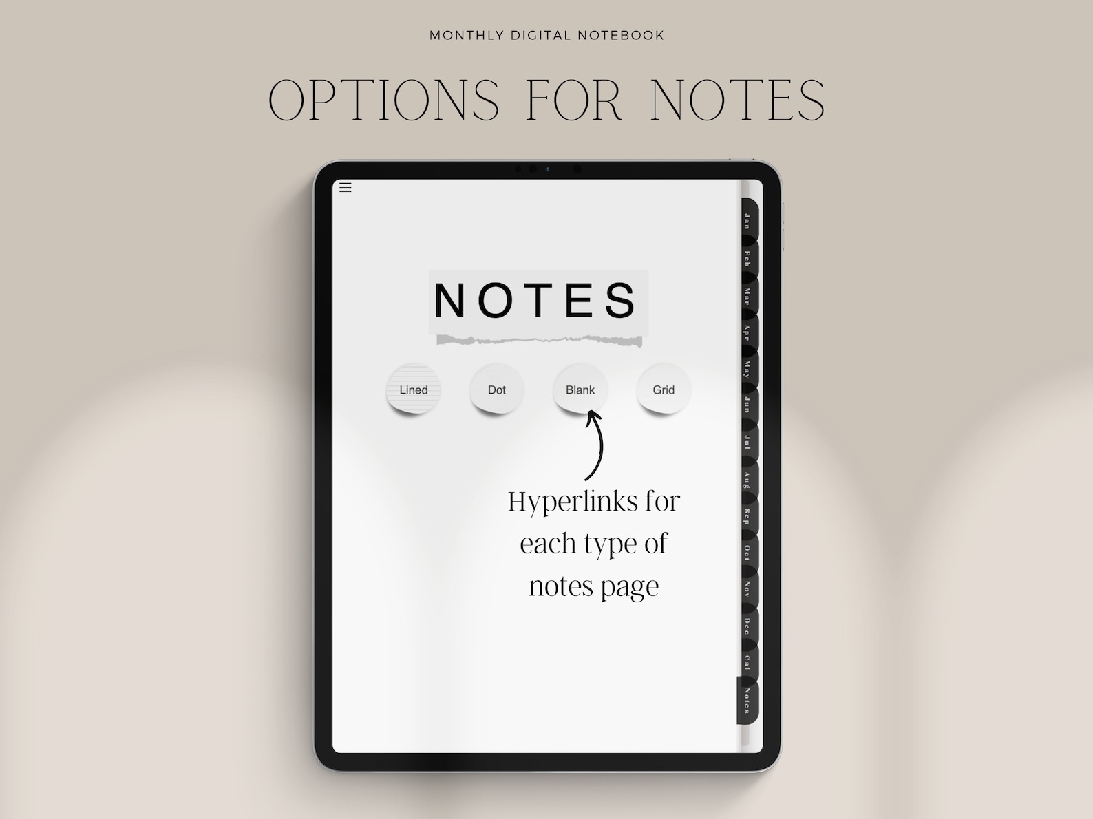 Simple Minimalist Digital Notebook Goodnotes Aesthetic - Etsy
