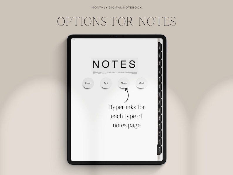 Simple Minimalist Digital Notebook Goodnotes Aesthetic - Etsy
