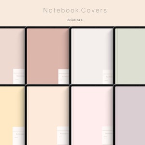 Pastel Digital Notebook Covers, Goodnotes, Notability, Notes Covers ...