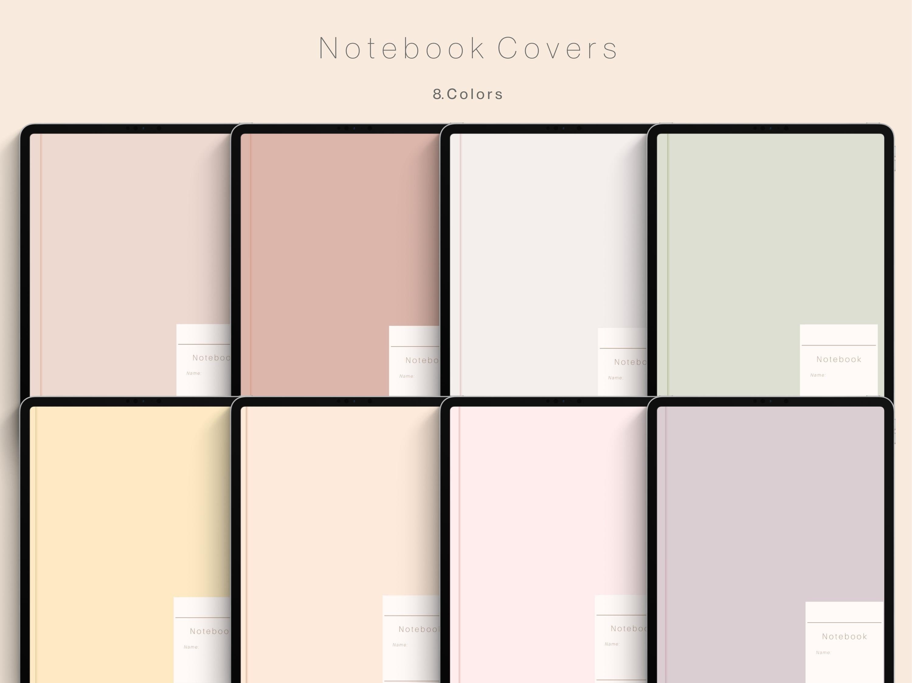 Pastel Digital Notebook Covers, Goodnotes, Notability, Notes Covers ...