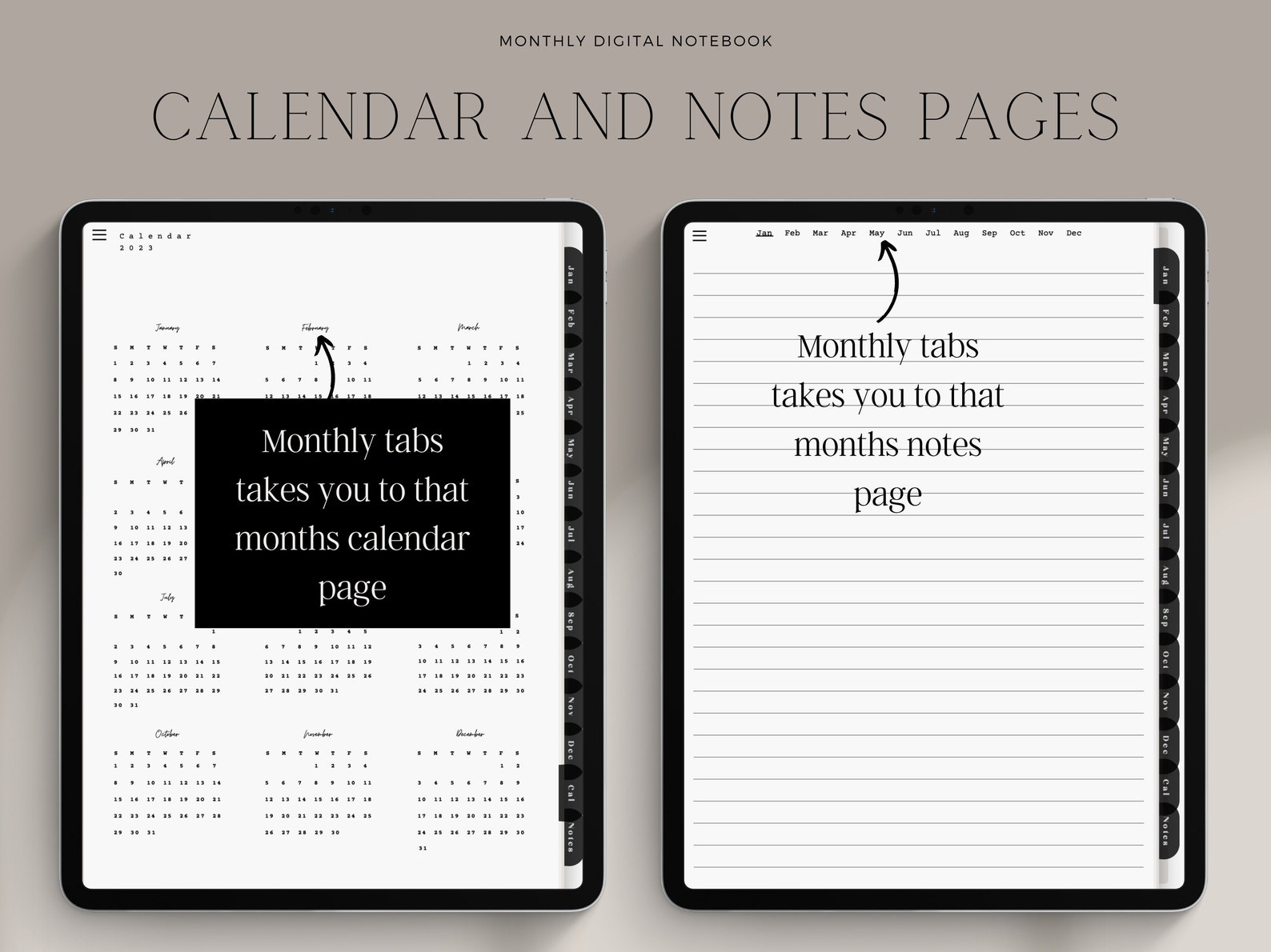 Simple Minimalist Digital Notebook Goodnotes Aesthetic - Etsy