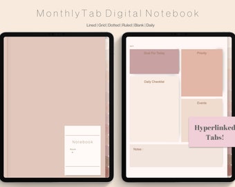Simple Minimalist Digital Notebook Goodnotes Aesthetic - Etsy