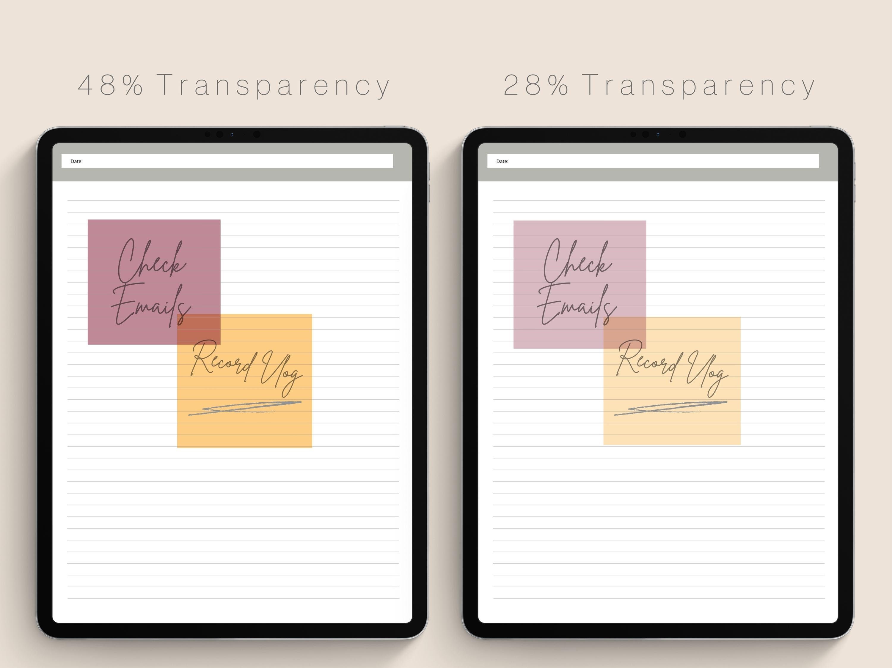 Fall Aesthetic Transparent Digital Sticky Notes, Neutral Tones, Instant ...