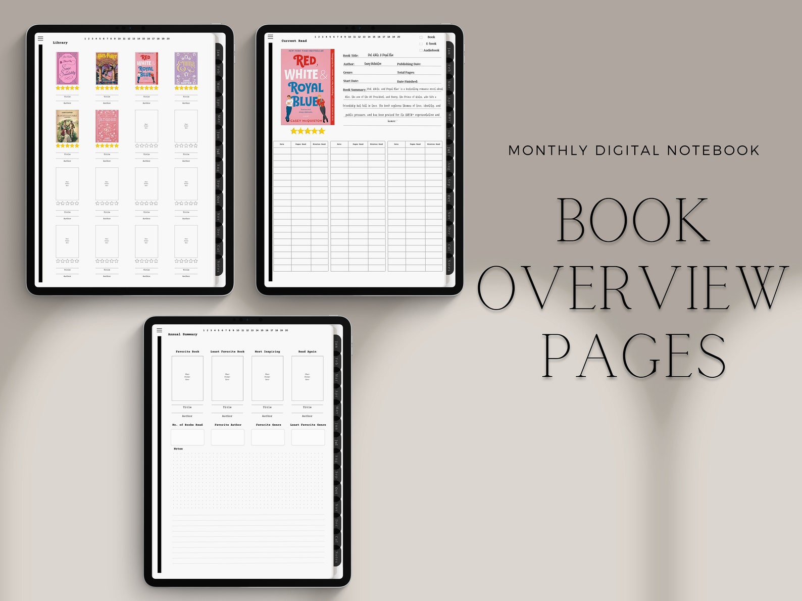 Simple Minimalist Digital Notebook Goodnotes Aesthetic 2023 Daily ...