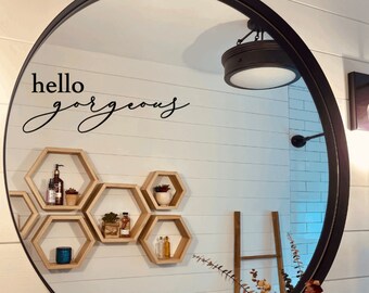Hello Gorgeous Mirror - Etsy