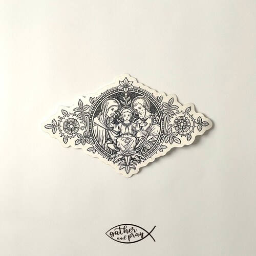 Three Hearts of the Holy Family Sticker Catholic Sticker - Etsy