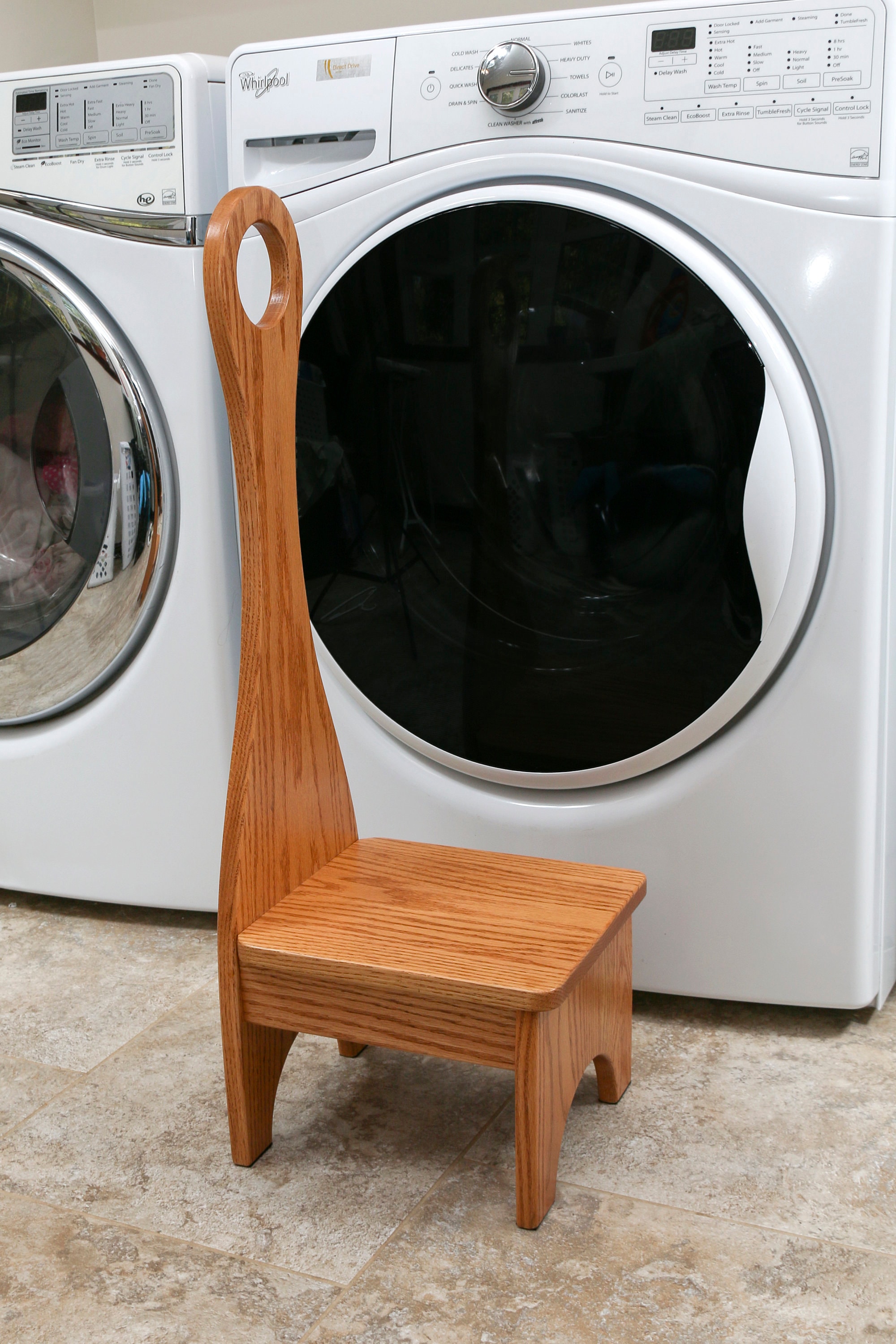 Step Stool With Handle / Wood Bench / Solid Oak Hardwood! (not Plywood ...