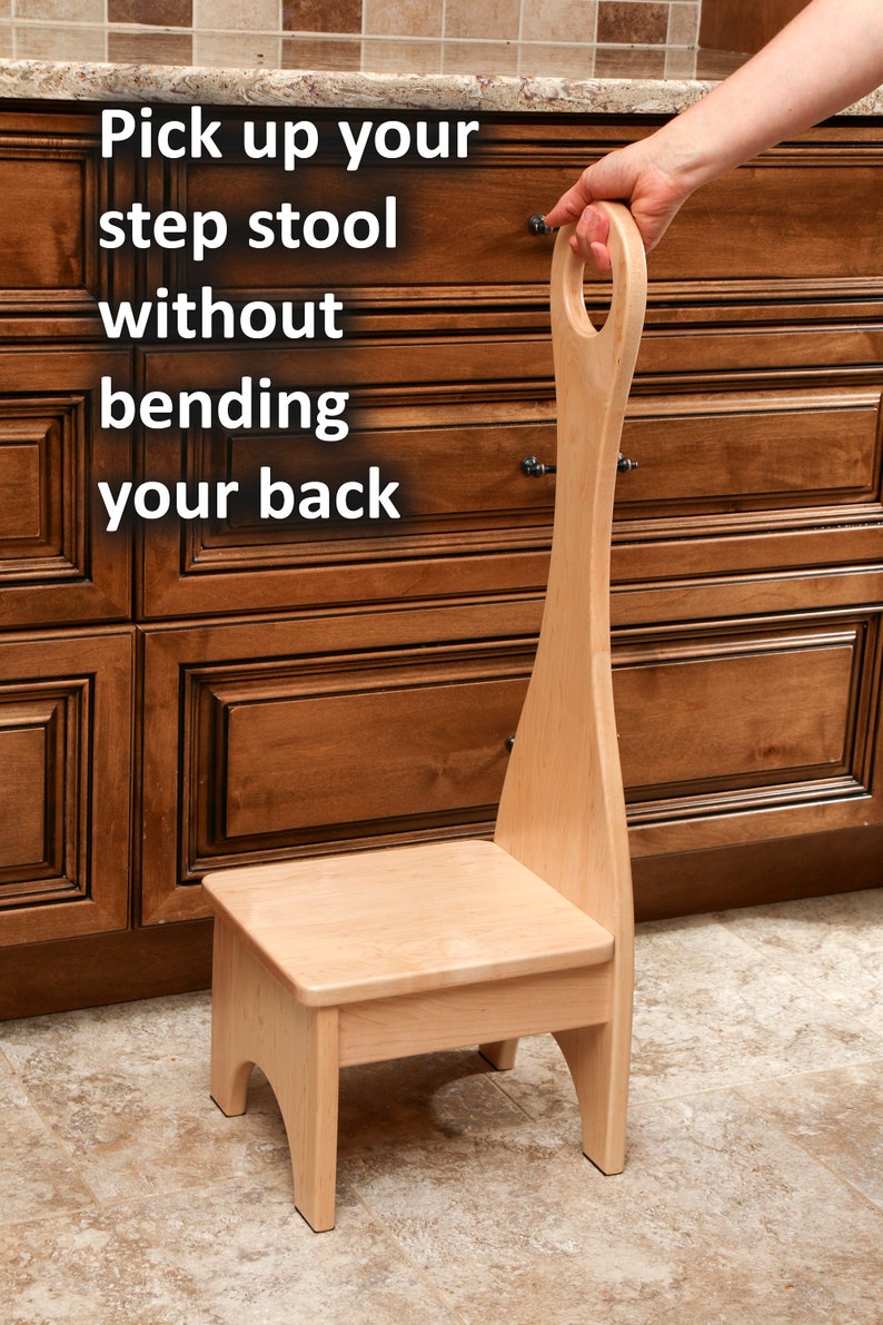 Step Stool With Handle / Wood Bench / Solid Hardwood! (not Plywood ...