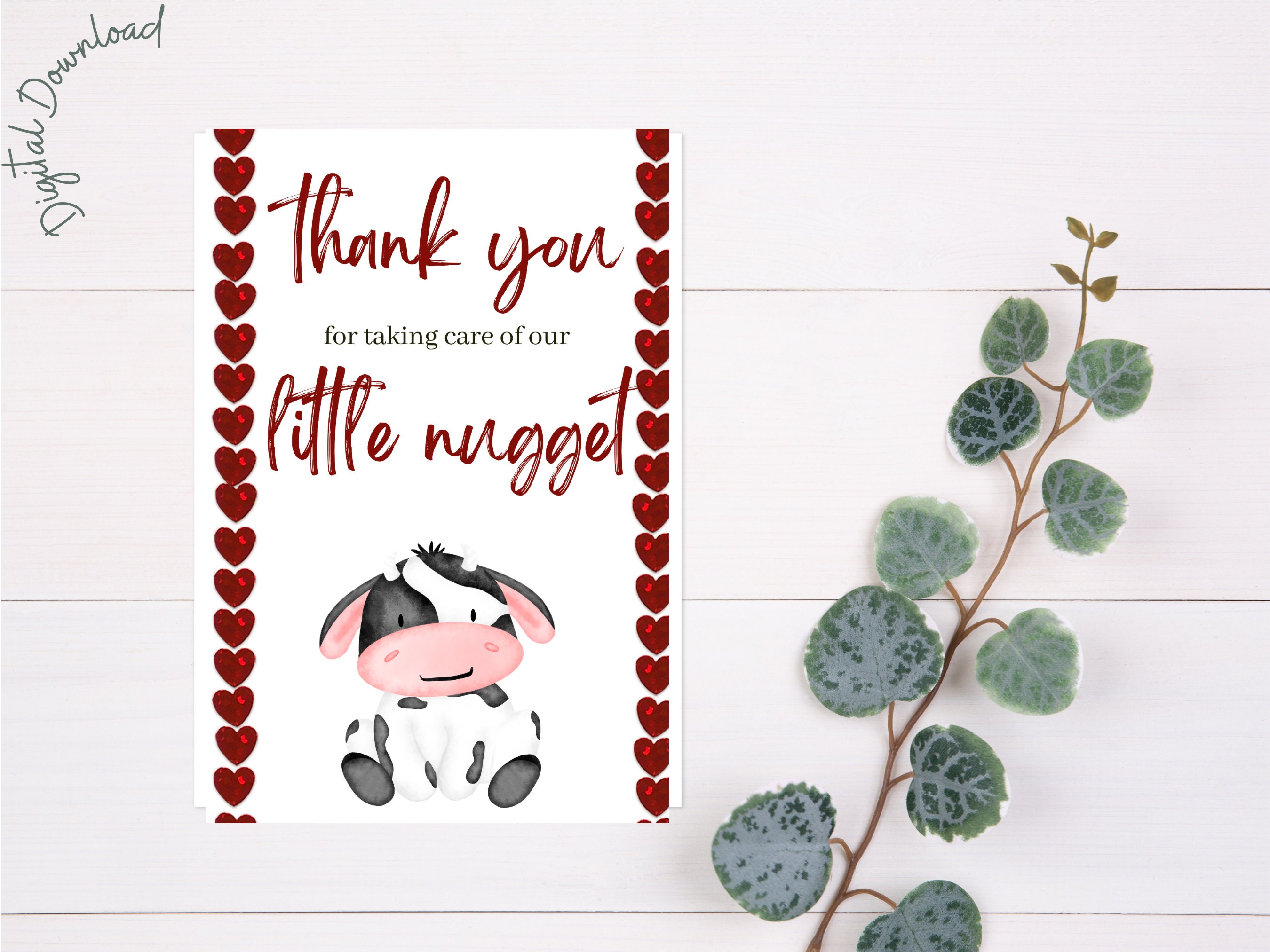 Printable Chick-fil-a Thank You for Taking Care Our Nugget Teacher Gift ...