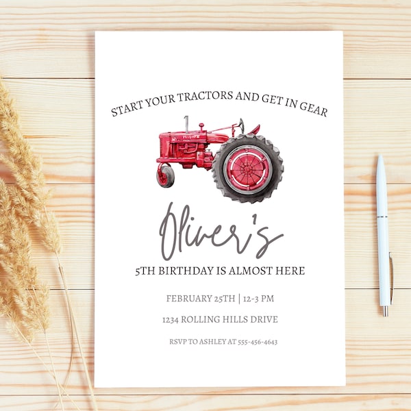 Red Tractor - Etsy