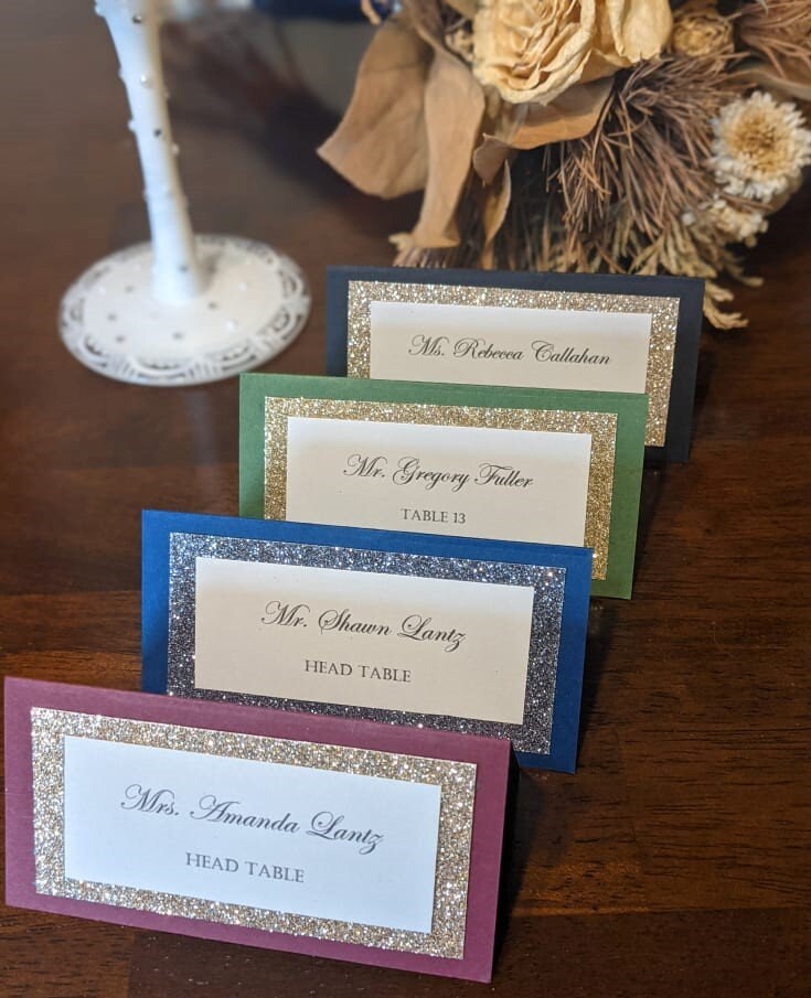 Printed Personalized Name Place Cards for Wedding Christmas - Etsy