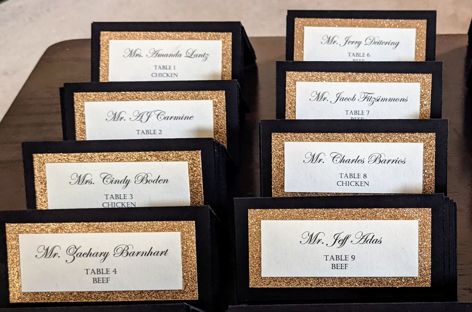 Printed Personalized Name Place Cards for Wedding Christmas - Etsy