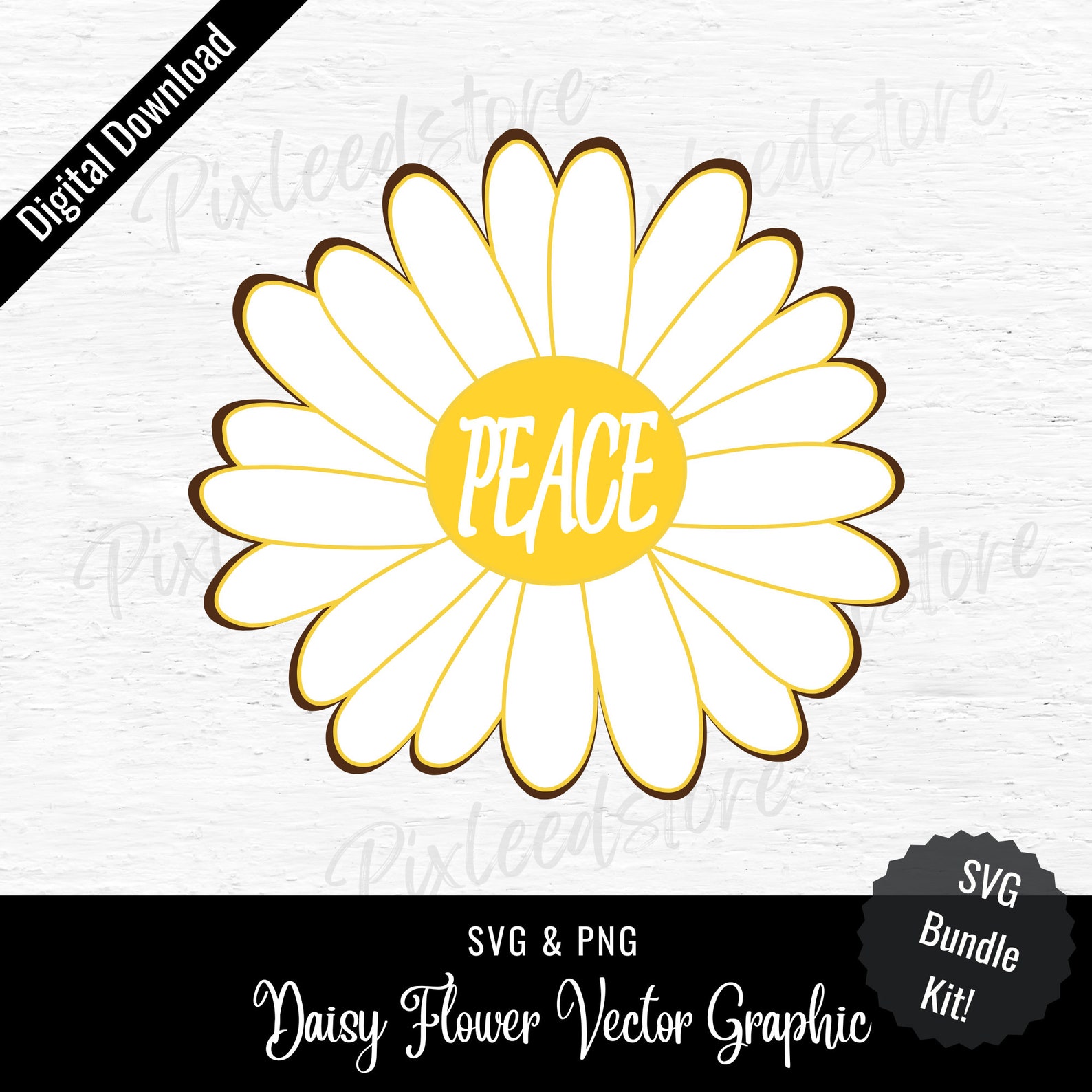 Daisy Svg, Flower Svg, Daisy Cut File, Svg, Peace Svg, Peace Png, Daisy ...