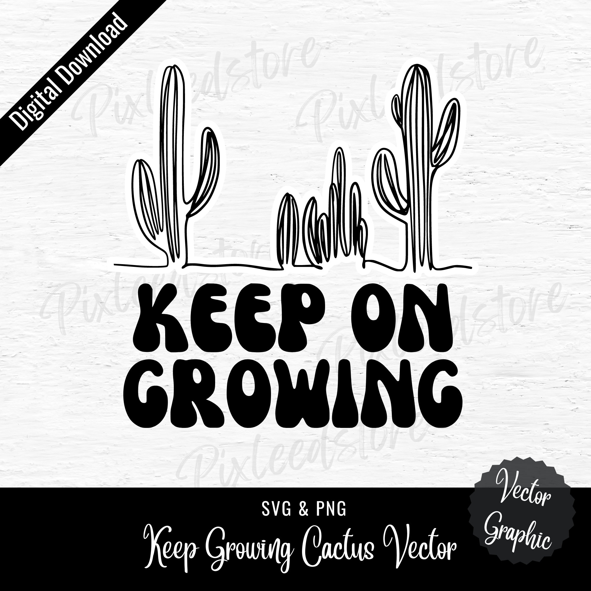 Cactus Svg Keep Growing Svg Motivational Svg Cut File - Etsy