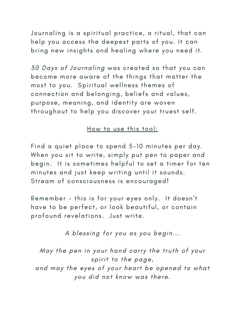 30 Days of Journaling - Etsy