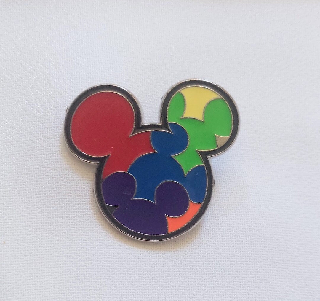 Disney Mickey Mouse Bright Mickey Icon Collection Pin Rainbow 2010 ...