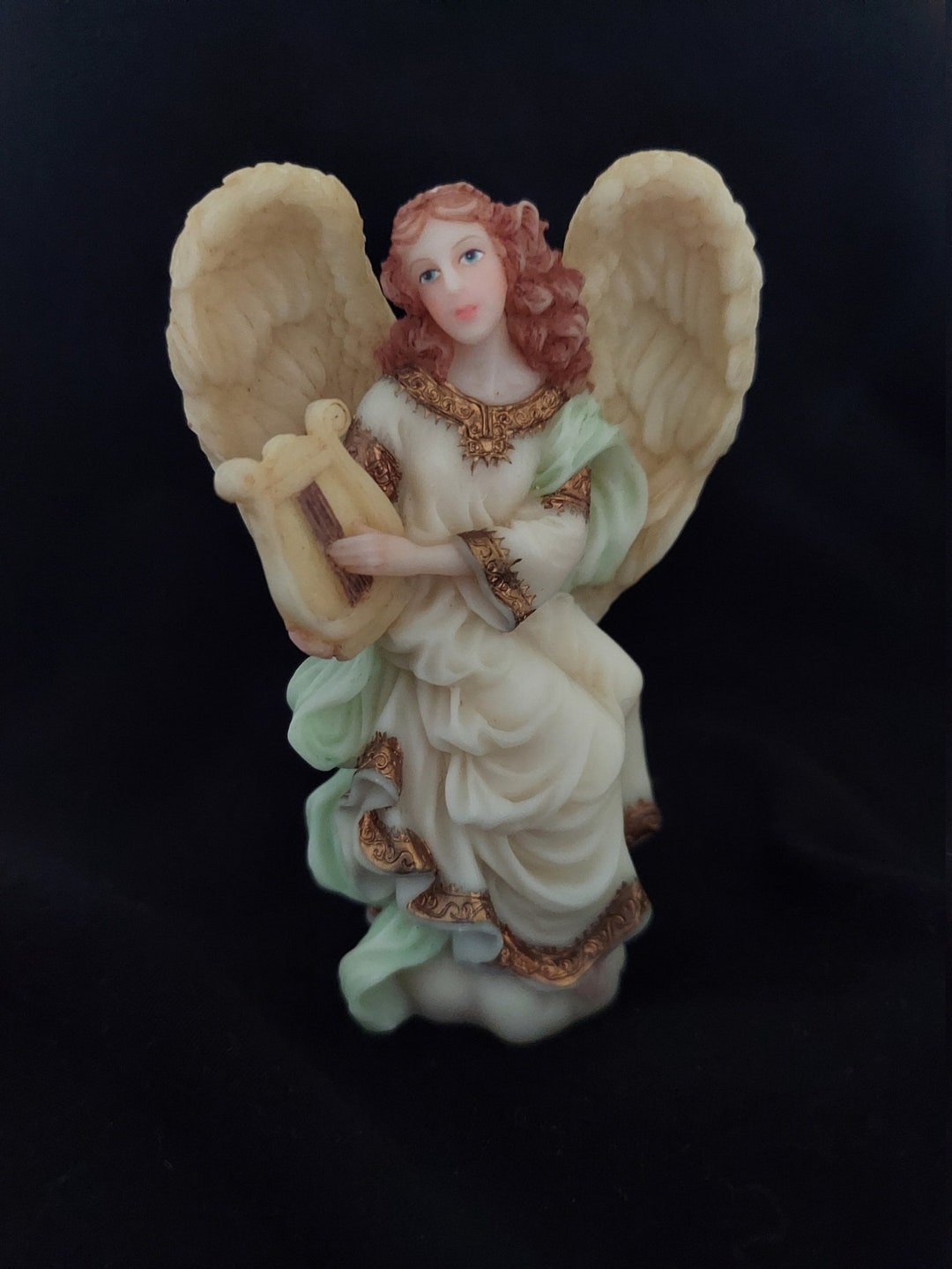 Seraphim Classics Angel CYMBELINE W/ HARP 1995 Ltd Edition - Etsy