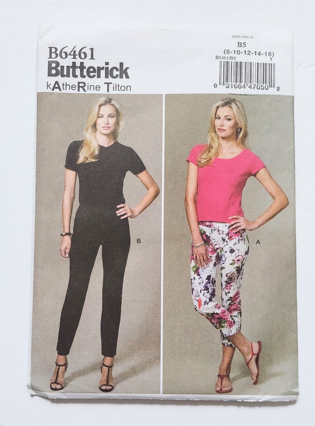 Butterick Katherine Tilton Pattern B6461 Pull-on Pants Sizes 8-16 Uncut ...