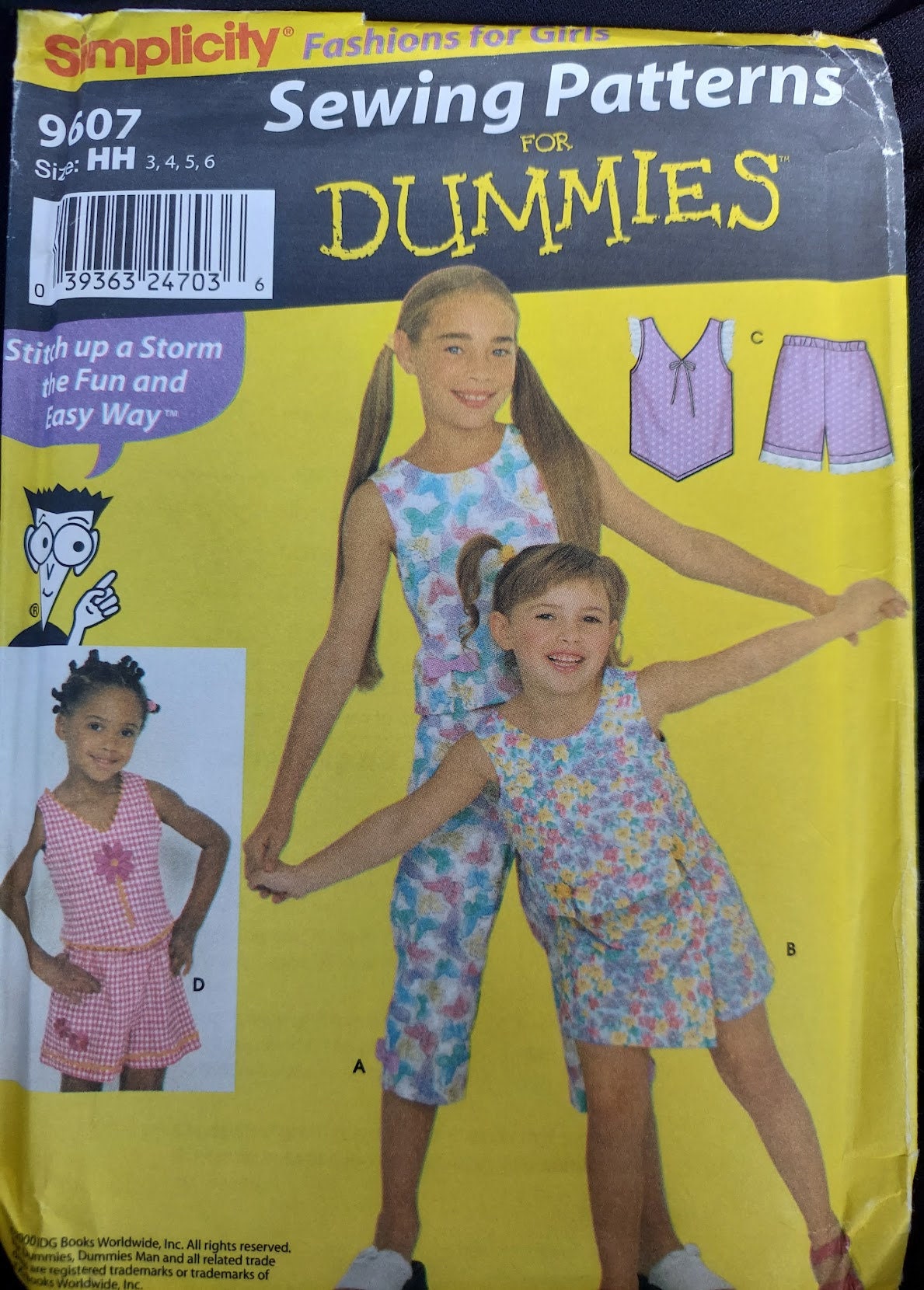 Simplicity Sewing Patterns for Dummies 9607 Girls Top Pants - Etsy
