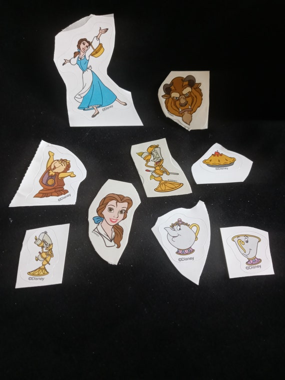 Beauty and the Beast Disney Vintage Sticker Cut Lot of 9 - Etsy